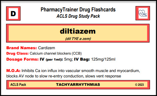 ACLS Drugs – Drug Flash Cards